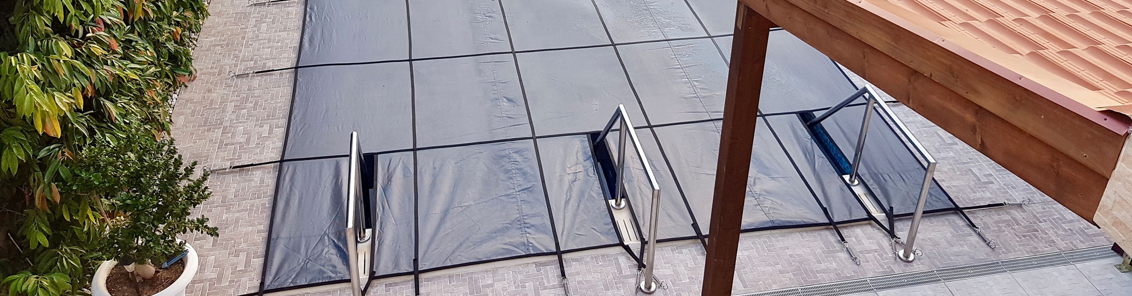 Mesh Winter Covers - Cyprus swimming pool safety fences, safety nets ...