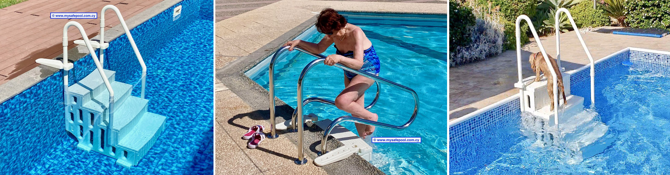Easy-Access Pool Steps - Cyprus swimming pool safety fences, safety ...